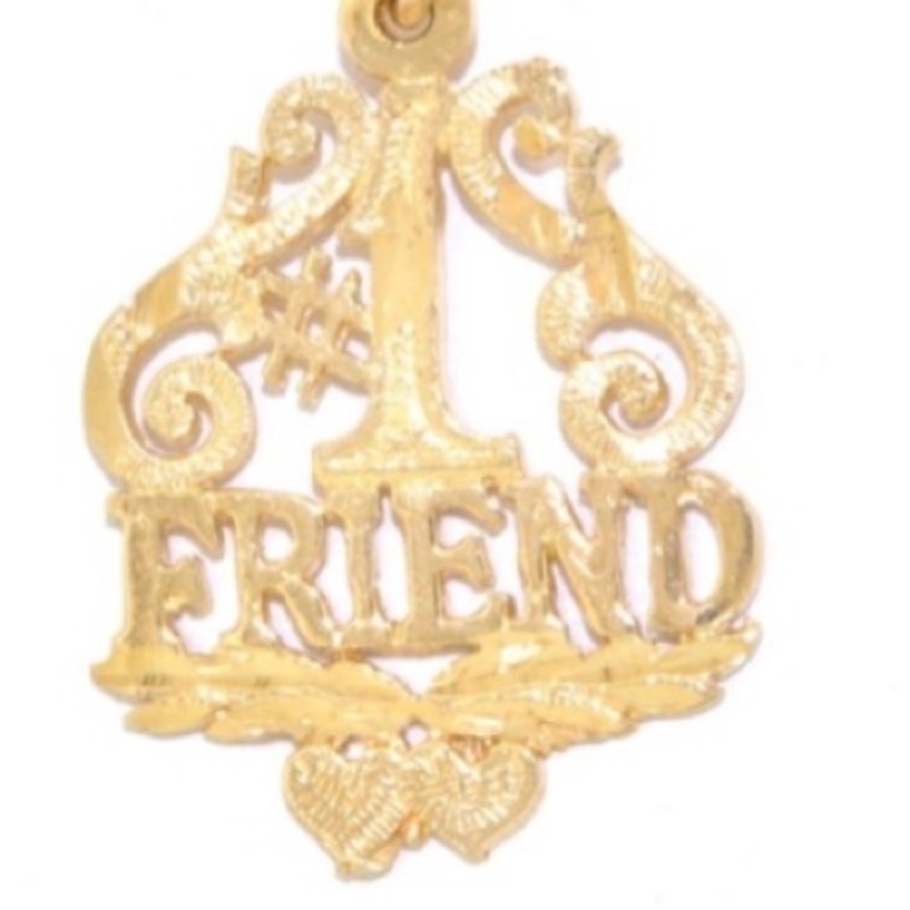 Beautiful Vintage 1980’s 14 Karat Gold Friend Charm!! - Gem